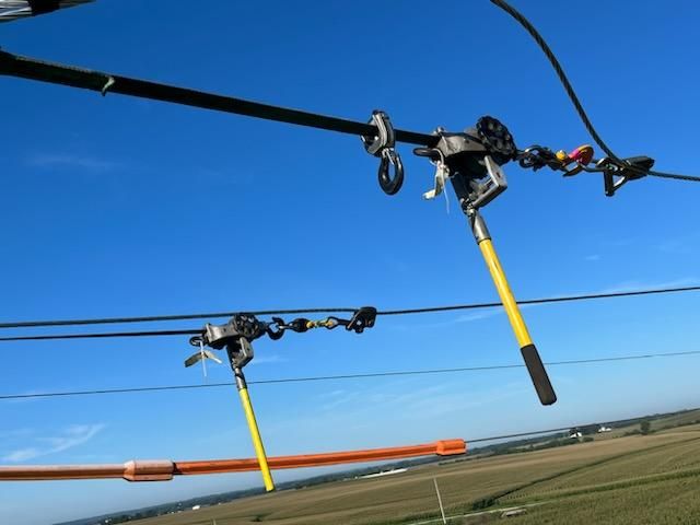 Line sag dynamometer tools